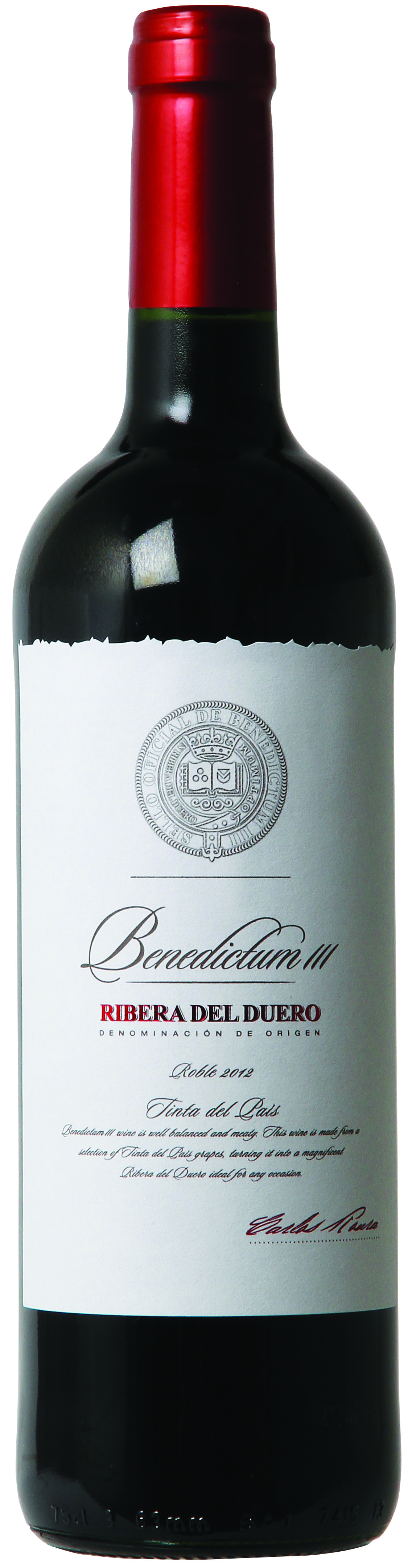 Benedictum III Roble, Bodegas Viña Buena, 2012 - Smag på vin