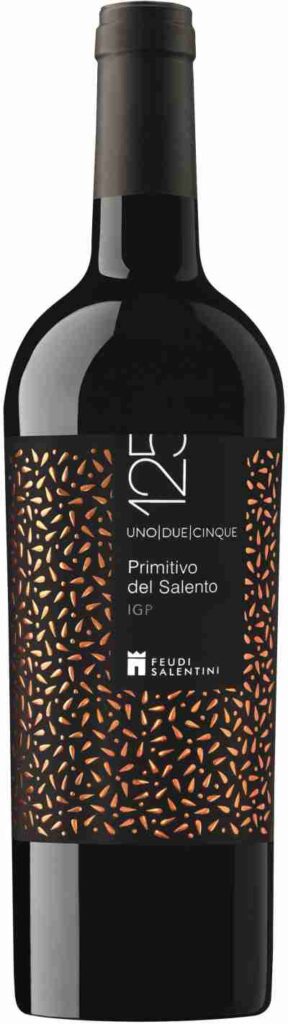 125 Primitivo del Salento, Feudi Salentini, 2017 - Smag på vin